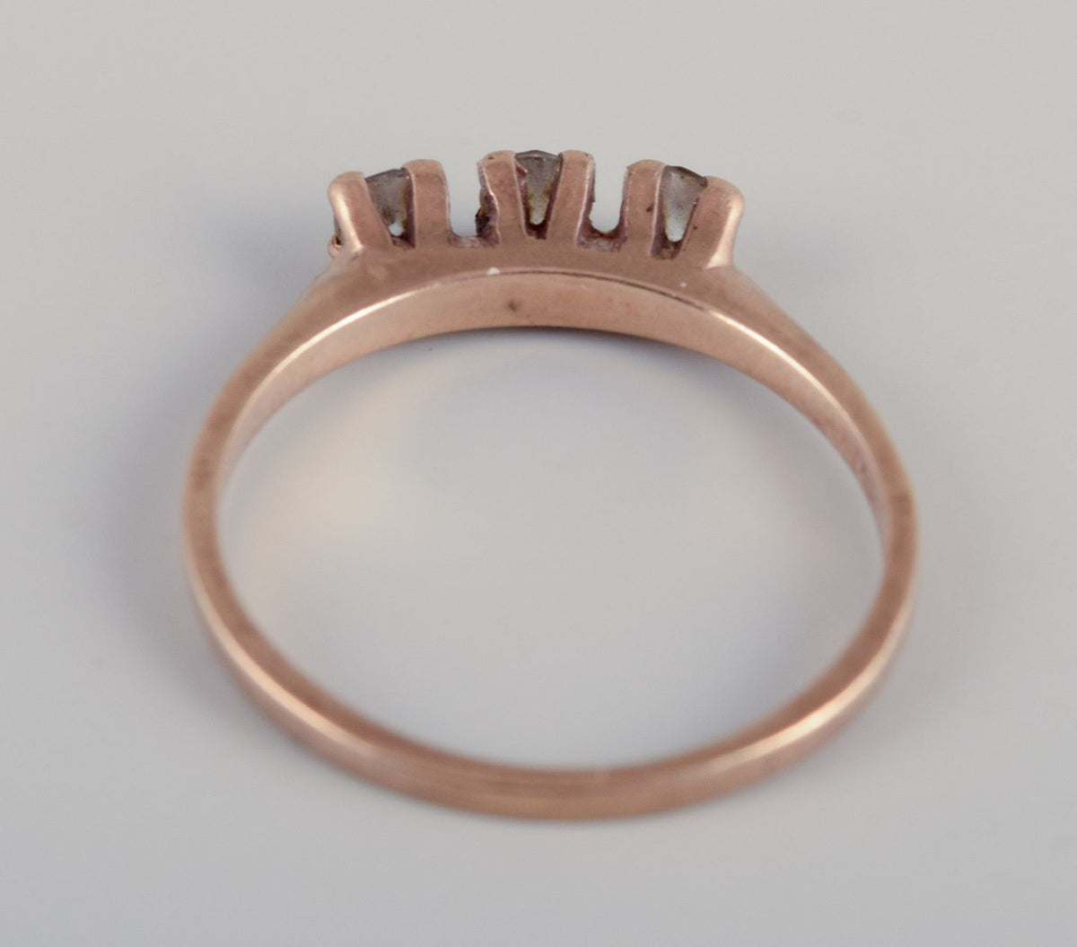 M. P. Christoffersen, Danish goldsmith. Classic gold ring with three s ...