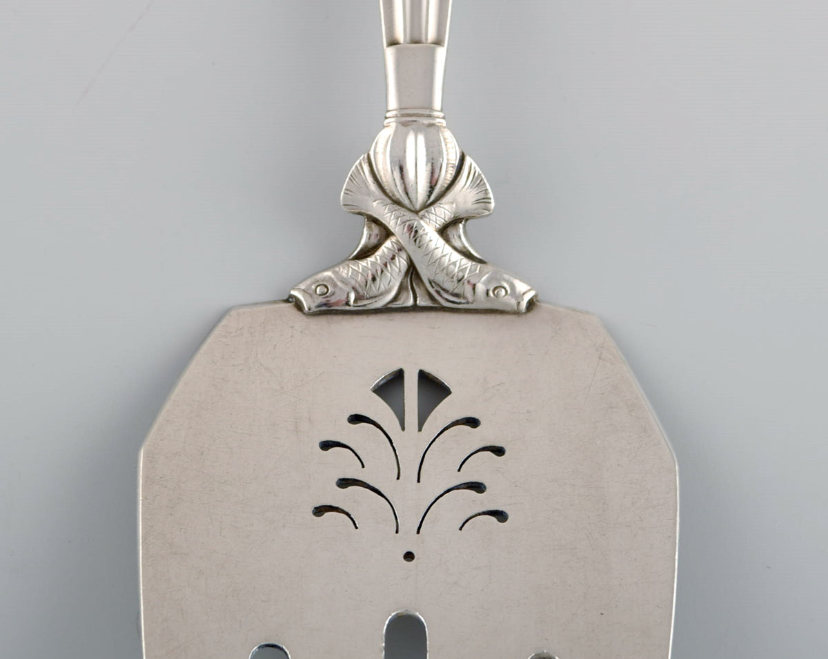 Georg Jensen Acorn fish serving set in openwork sterling silver. – L ...