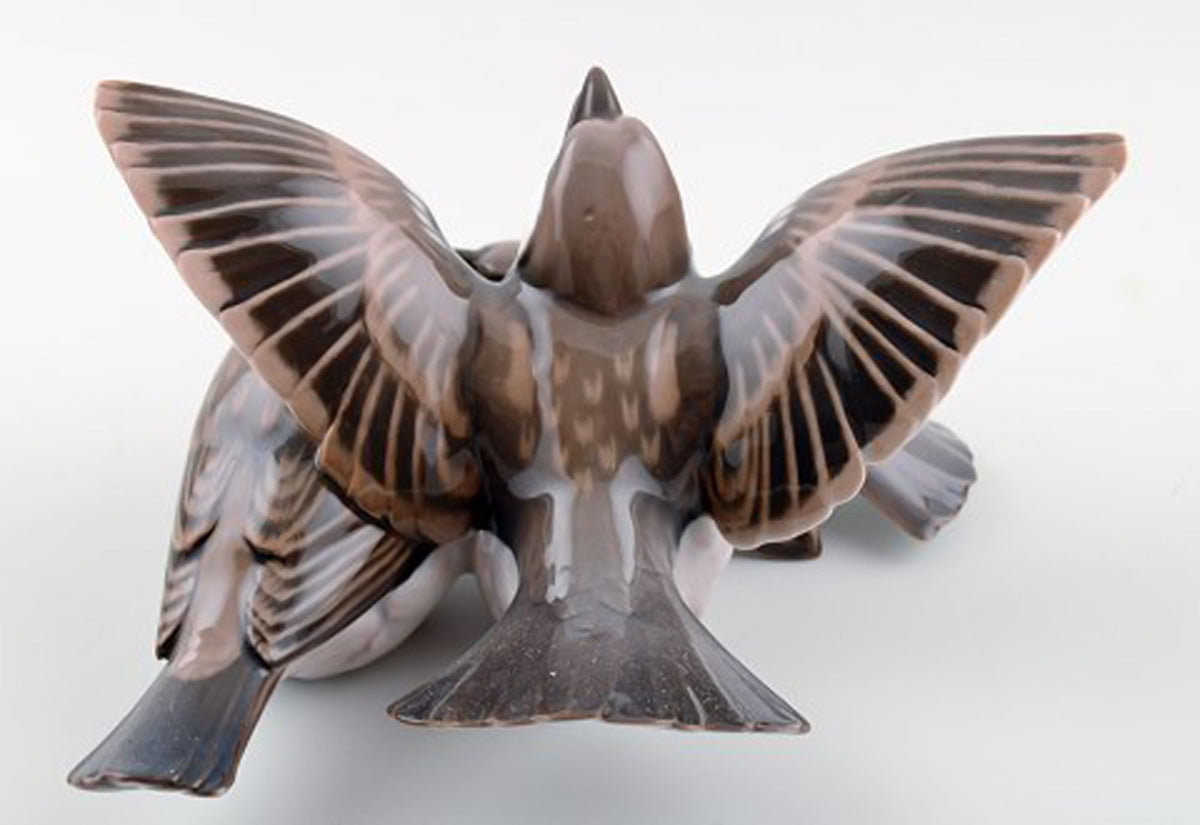 B&G, Bing & Grondahl number 1670, sparrows. – L' ART COPENHAGEN