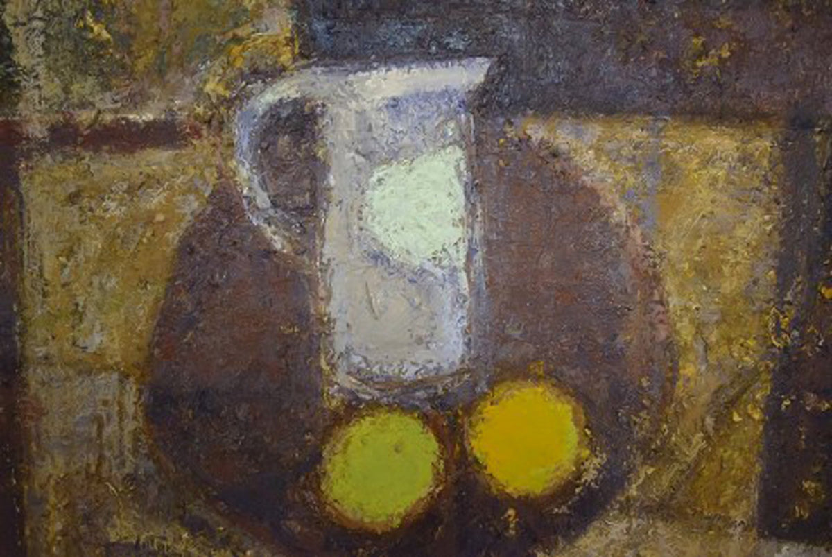 Karsten Winther (born 1934) Listed Danish artist. Still life with jug ...