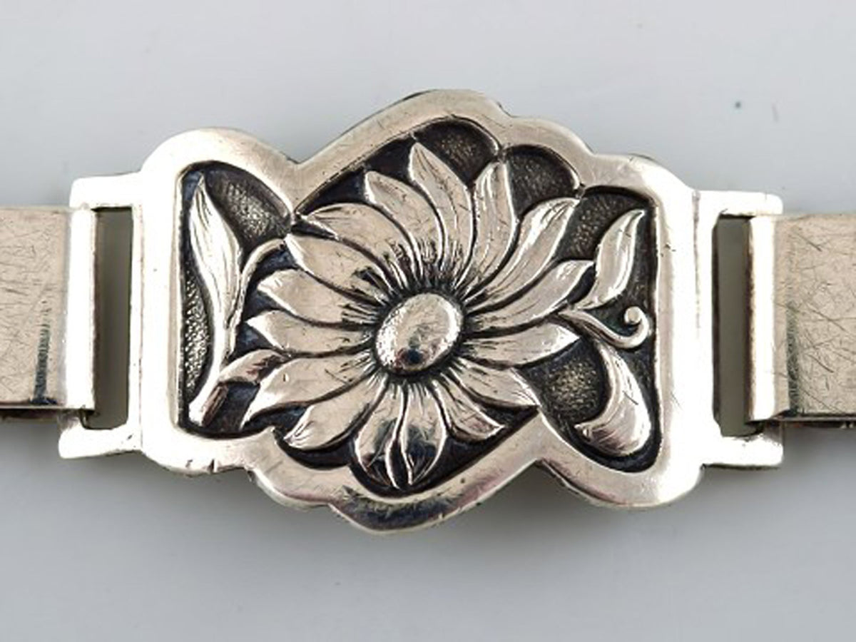 Danish silversmith. Classic silver bracelet. 1940/50's. – L' ART COPENHAGEN