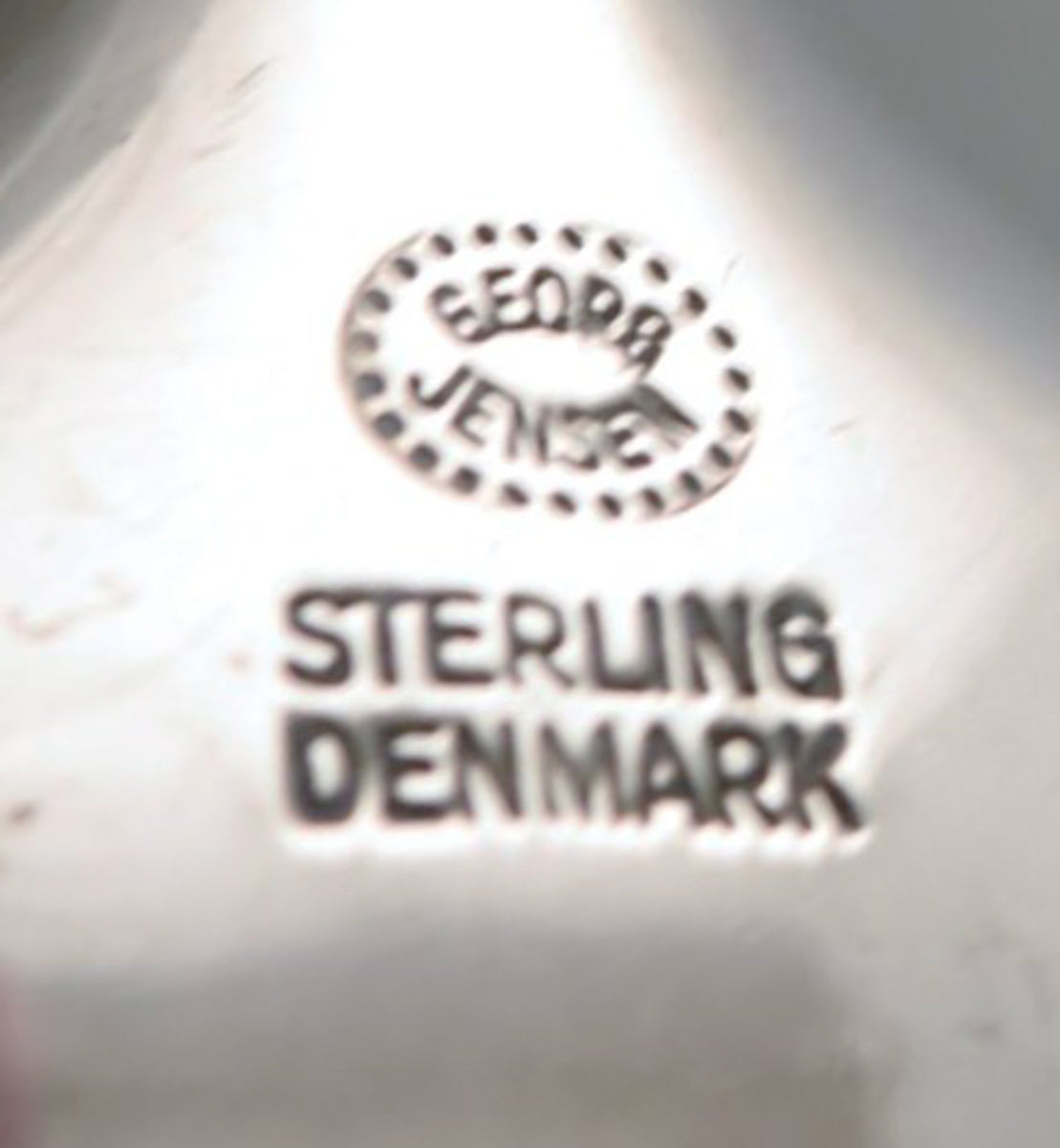 Tias Eckhoff for Georg Jensen. "Cypress" dessert spoon in sterling sil ...