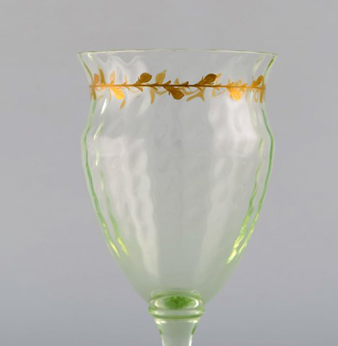 Emile Gallé (1846-1904). Six early and rare wine glasses and carafe in ...