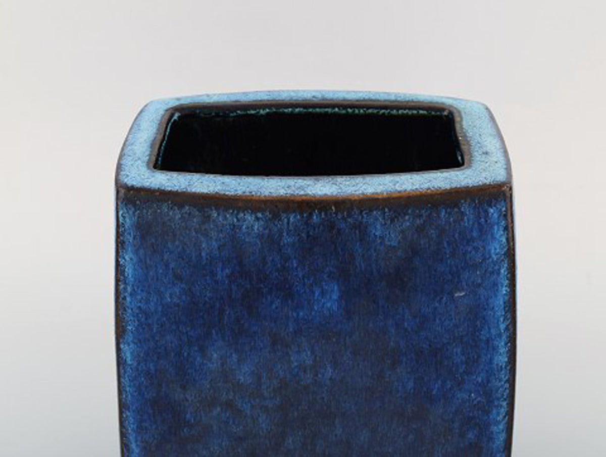 Stogo, Denmark. Stylish vase in glazed ceramics. Beautiful glaze in tu ...