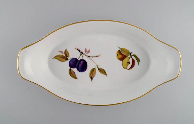 Royal Worcester, England. Two Evesham serving dishes in porcelain deco ...