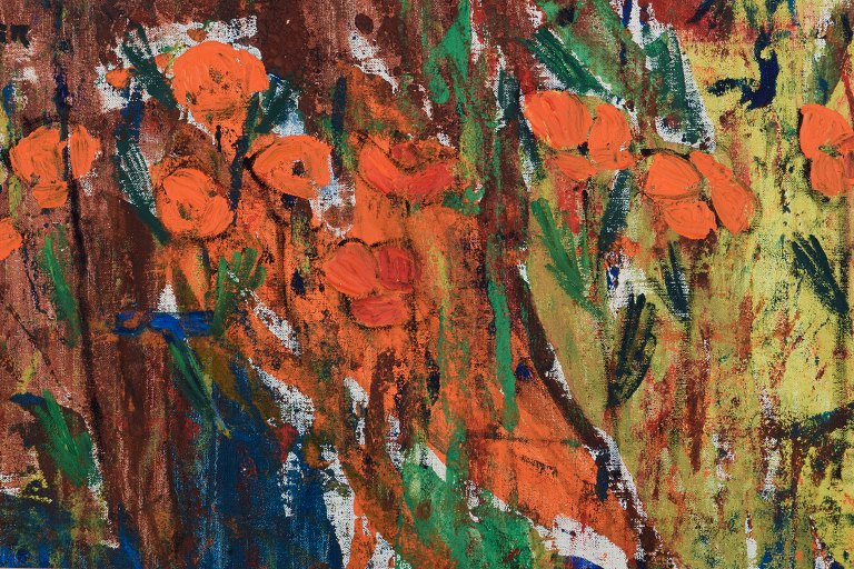 Eric Lundberg (1918-1992), listed Swedish painter. Modernist landscape ...