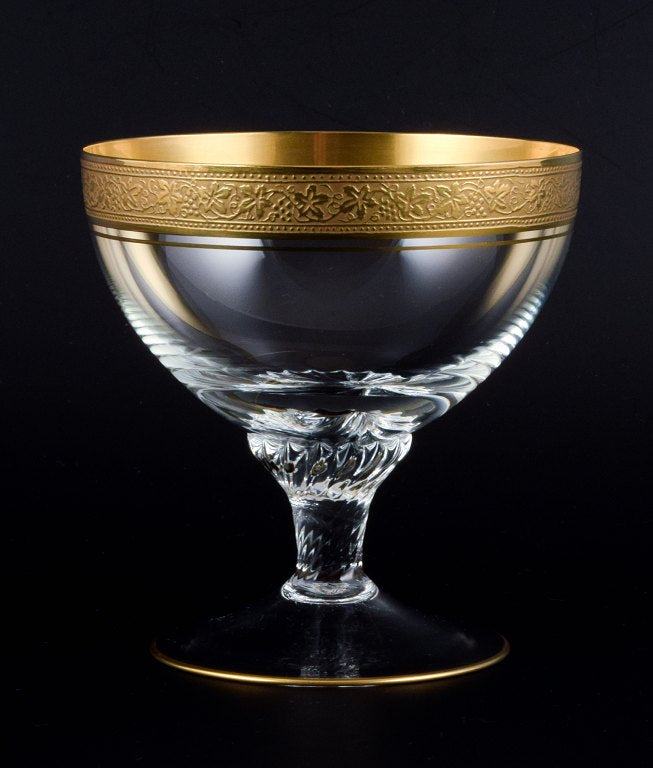 Rimpler Kristall, Zwiesel, Germany, four mouth-blown crystal champagne ...
